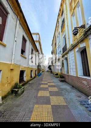 Spanish colonial architecture in Tangier port harbour, Morocco ...