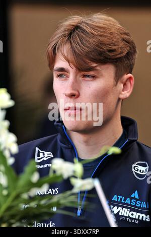 Williams reserve driver Luke Browning arriving at the Circuit de Monaco ...