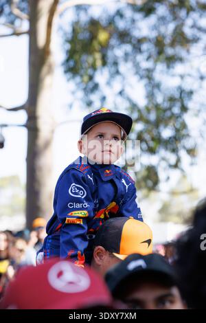 Fans seen on the Melbourne Walk ahead of the F1 Grand Prix of Australia ...