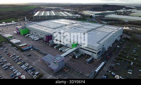 Tamworth, United Kingdom - 21 February 2026: Aerial view of LKQ Euro ...
