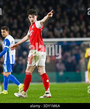 Arsenal's Declan Rice in action during the Premier League match at ...