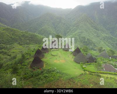 Cone Roof Houses at Wae Rebo, Flores island, Indonesia Stock Photo - Alamy