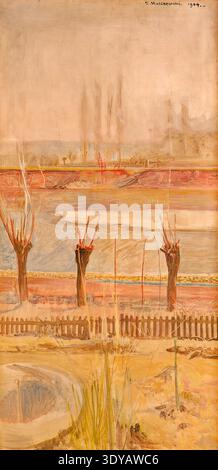 Jacek Malczewski, Landscape from the Vistula (Pejzaż nad Wisłą), ok ...