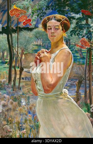 Jacek Malczewski, Portrait of a Woman with Rowanberry (Portret kobiety ...