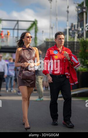 16 Charles Leclerc (Ferrari) and his wife Alexandra Saint Mleux at the ...