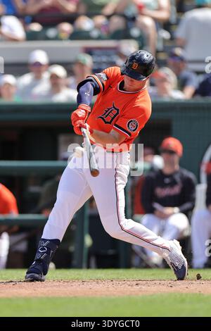 Detroit Tigers' Colt Keith, right, celebrates scoring with Kevin ...