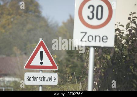 traffic calming in road traffic, slowing down speed for safety traffic ...