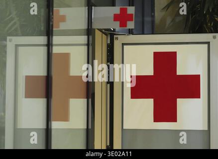 red cross logo or symbol, humanitarian movement to protect human life ...