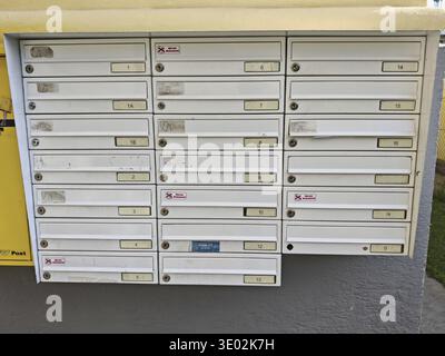 using postal services for a stamped letter in a mailbox a mailbox using ...