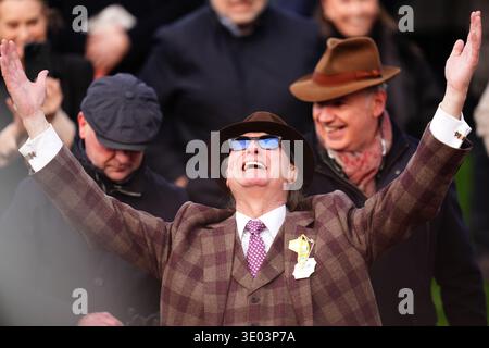 Rich Ricci celebrates on day one of the 2026 Cheltenham Festival at ...