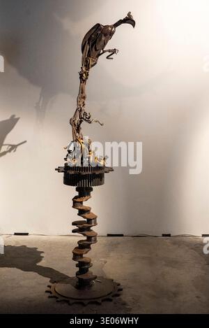 London-born sculptor and founder of Mutoid Waste Company, Joe Rush with ...