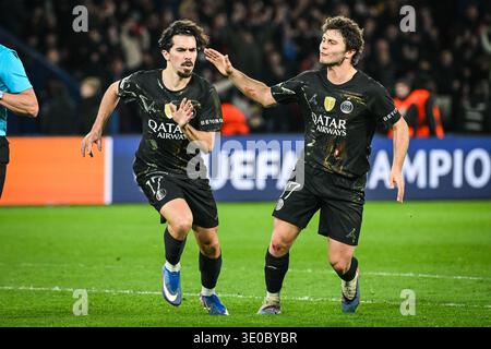 Vitor MACHADO FERREIRA (Vitinha) of PSG celebrate his goal with Joao ...