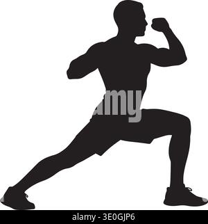 Muscular arm of a bodybuilder. Outline silhouette. Design element ...