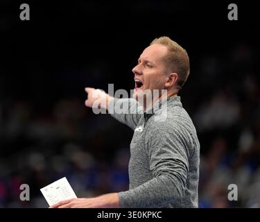 BYU head coach Kevin Young gestures from the sideline during the first ...