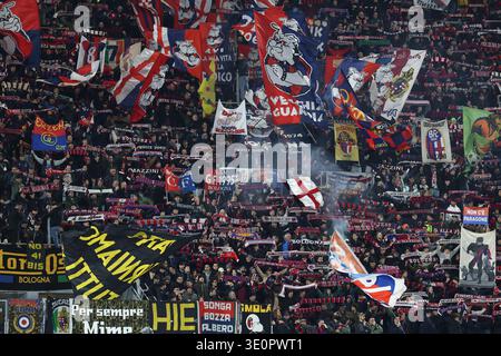 Supporters bologna during UEFA Europa League quarter-final first leg ...