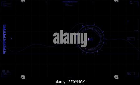 Retro CRT Racing HUD with Circular Radar and Data Overlay Stock Photo ...