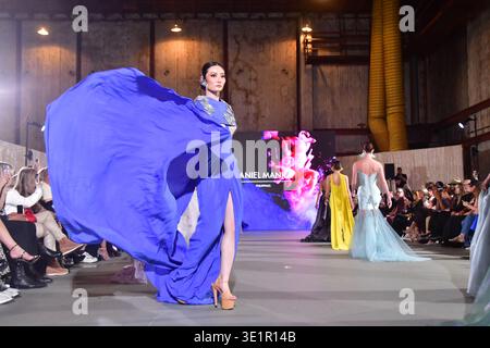 In the picture a design of Daniel Manila. The Closing Show of LAFW 2026 ...