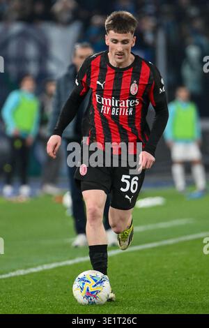 Alexis Saelemaekers of AC Milan in action during the Italian Serie A ...