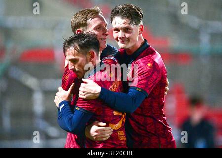 2:2 Goal, celebration, from the left Aleksandar Pavlovic, goal scorer ...