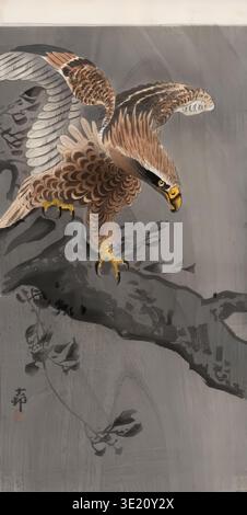 Ohara Koson – Eagle on a Snow-Covered Pine Tree (Arend op besneeuwde ...
