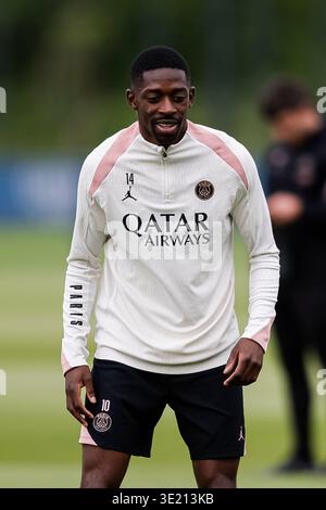 Ousmane DEMBELE of France during the training session at University of ...