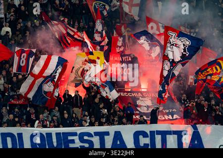 Supporters bologna during UEFA Europa League quarter-final first leg ...