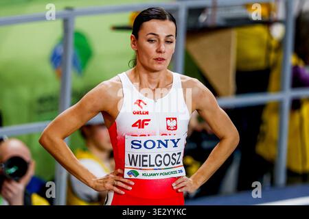 Anna Wielgosz of Poland looks on during the Women's 800m Final of the ...