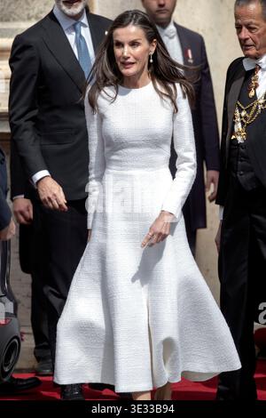 Pope Leo XIV leaves after leading the rosary for peace at the Grotto of ...