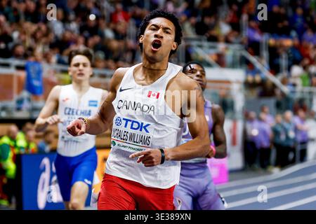 Christopher Morales Williams celebrates after winning the senior men's ...