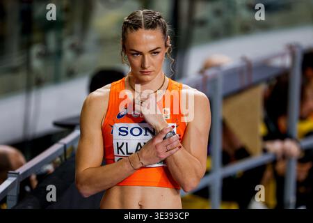 Lieke Klaver of the Netherlands looks on during the Women's 400m Final ...