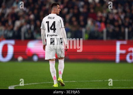 Turin, Italy. 21st, March 2026. Jeremie Boga (13) of Juventus seen ...