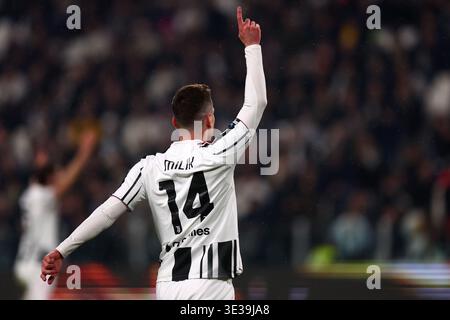 Turin, Italy. 21st, March 2026. Kenan Yildiz (10) of Juventus seen ...