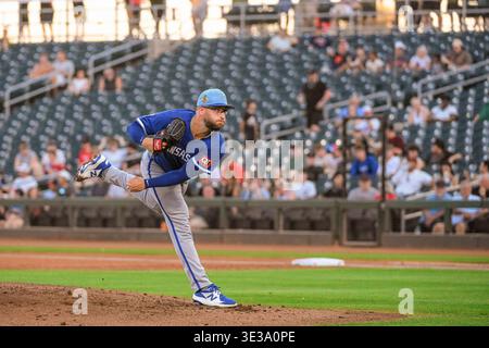 Kansas City Royals pitcher Noah Cameron delivers to a Houston Astros ...