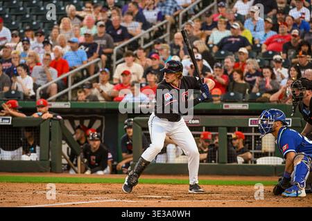 Cleveland Guardians' Kyle Manzardo hits a home run during the sixth ...
