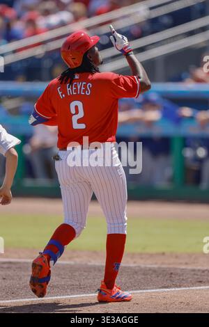Philadelphia Phillies' Felix Reyes in action during a baseball game ...