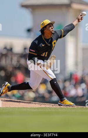 Pittsburgh Pirates pitcher Gregory Soto (31) throws during the seventh ...