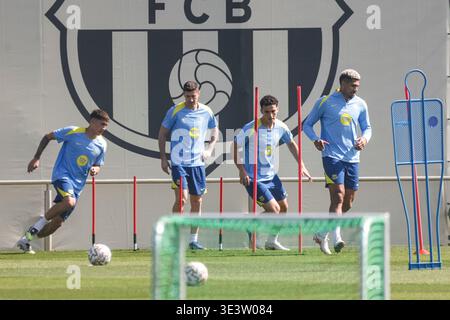 Barcelona, Spain. 29 March, 2026: An acolyte from the 'Gran Poder and ...