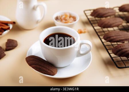 Warm Cup of Coffee Resting on a Rustic Wooden Table in a Cozy Cafe ...