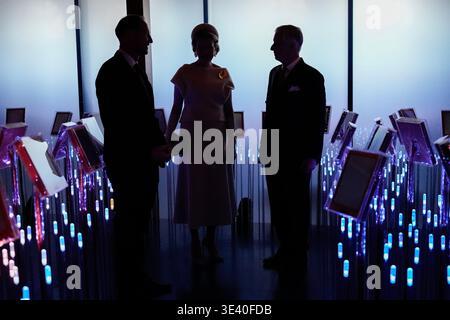 Oslo 20260325. Queen Mathilde of Belgium during a tour of the Nobel ...