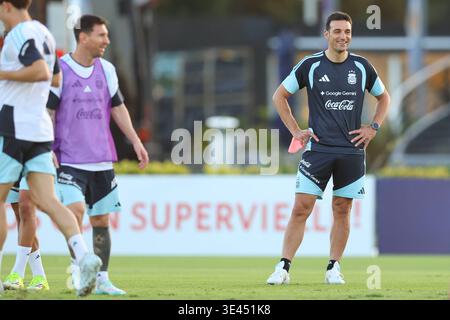 Argentina's Lionel Messi during a training session at the Sporting KC ...