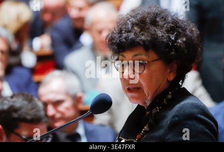 French Environment Minister Monique Barbut leaves after the weekly ...
