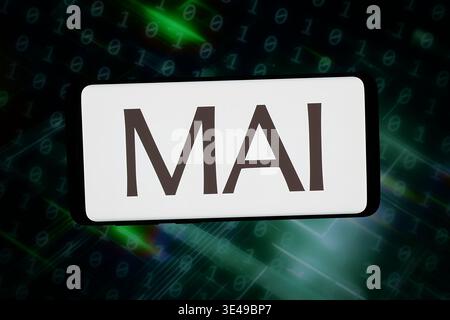 In this photo illustration, the MAI (Microsoft AI) logo is seen ...
