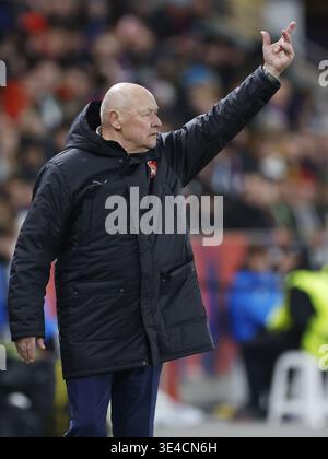 Czech Republic head coach Miroslav Koubek instructs his players during ...