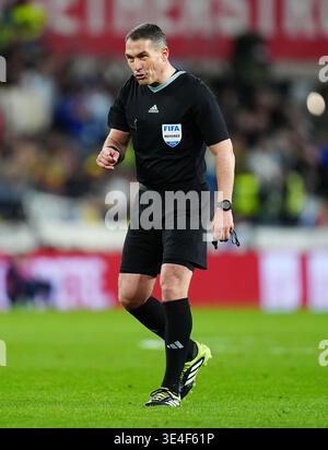 István Kovács referee during the FIFA World Cup 2026, Group F match ...