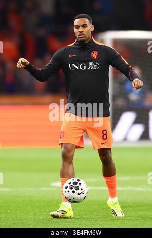 AMSTERDAM - Ryan Gravenberch of the Netherlands during the friendly ...