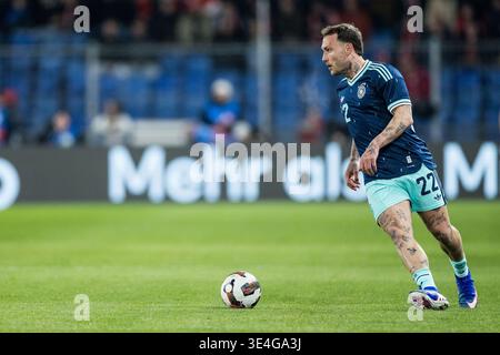 BASEL, SWITZERLAND - MARCH 27: David Raum (22 Germany) in action during ...