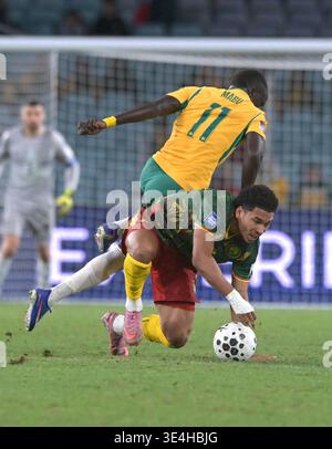 Australia men football team seen in action during the FIFA World Cup ...