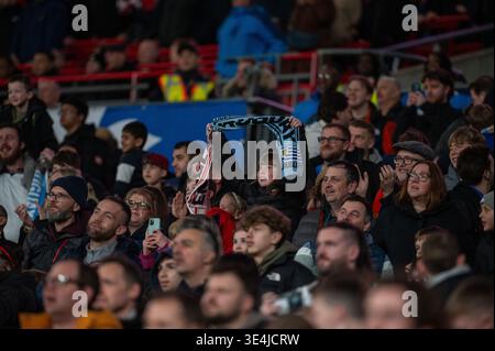 England fans in the stands ahead of the FIFA World Cup Group L match at ...
