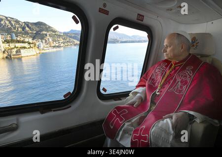 Pope Leo XIV aboard the helicopter that will take him back to the ...