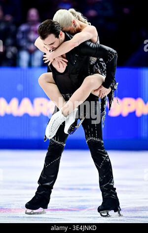 Olivia SMART & Tim DIECK (ESP), during Ice Dance Rhythm Dance, at the ...
